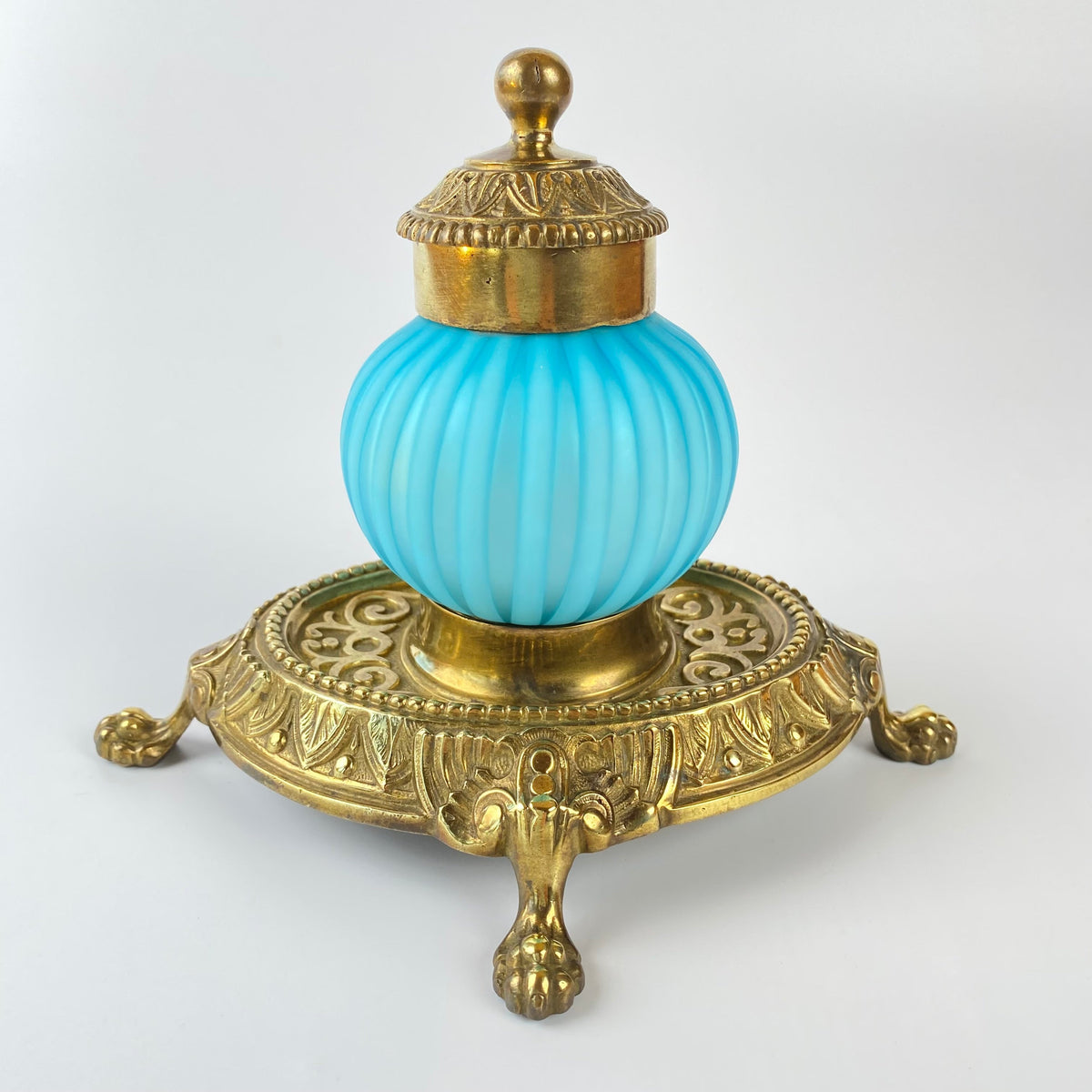 Blue Glass Inkwell - William Tonks & Son Circa 1893-1894 – Lowfields ...