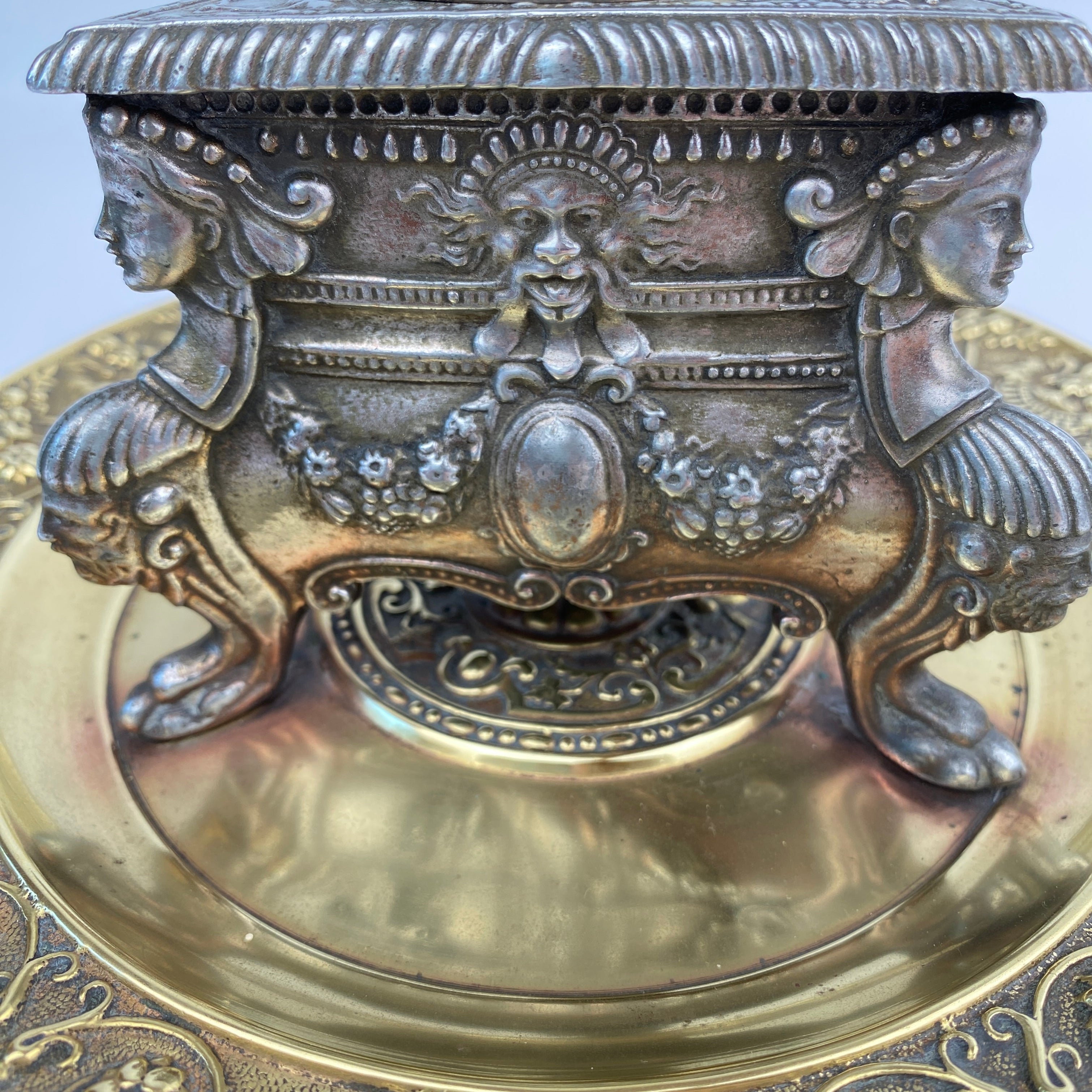 Italian Renaissance Style Pewter and Brass Inkwell – Lowfields Barn ...