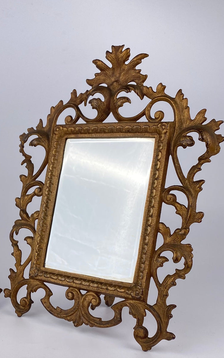 Pair of Victorian Gilt Rococo Style Table Mirrors - Antique Mirrors ...