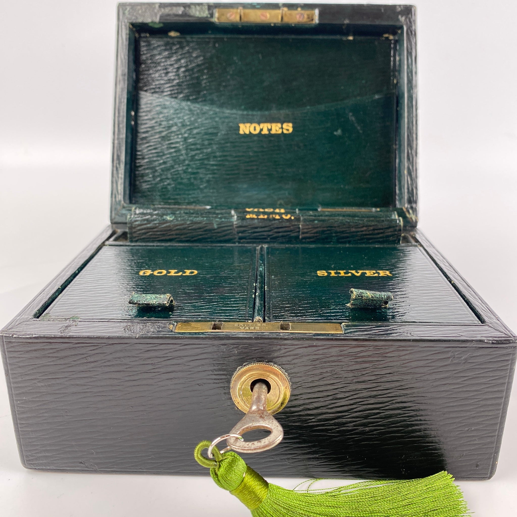 Victorian Gold and Silver Cash Bullion Box With Original Key Circa 188 ...