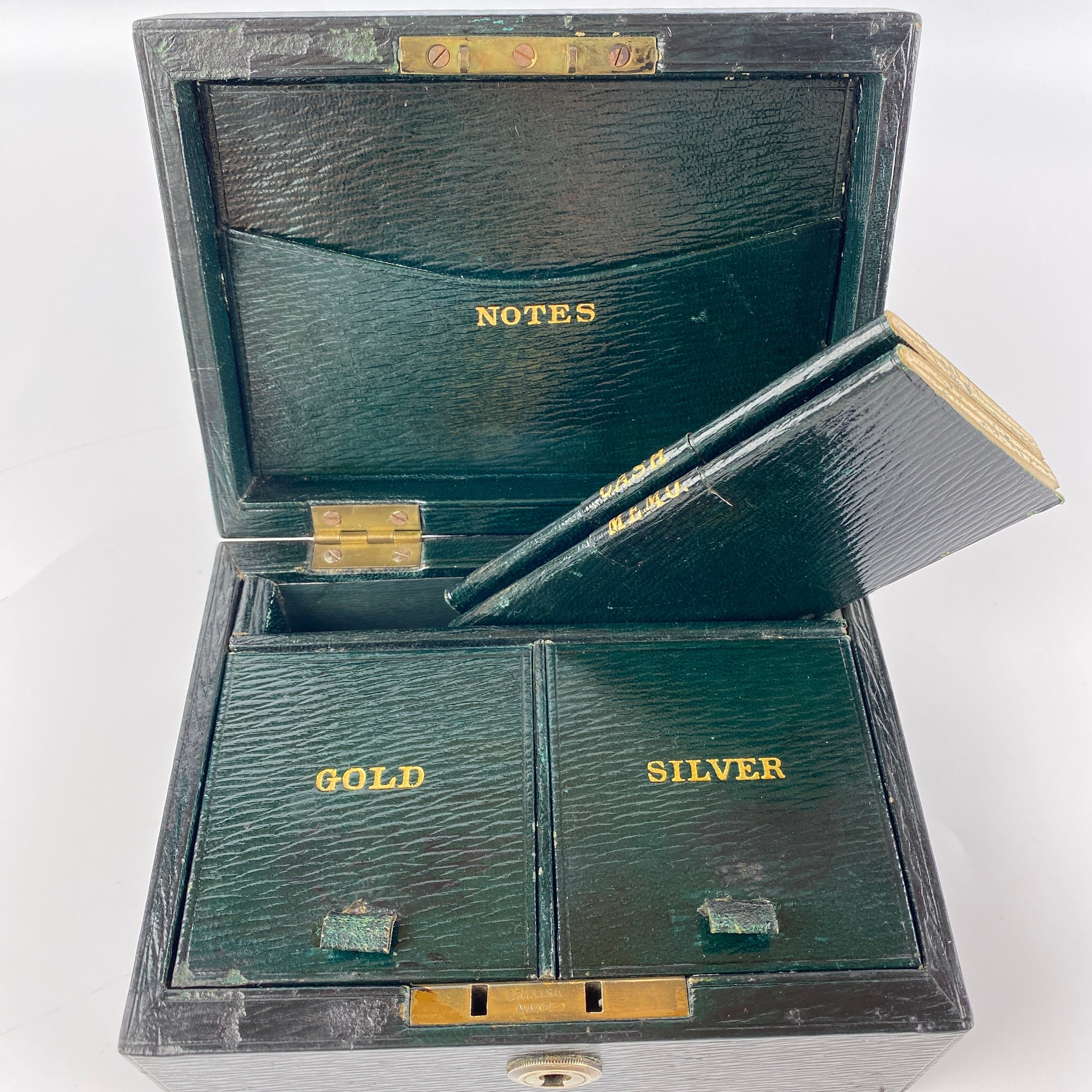 Victorian Gold and Silver Cash Bullion Box With Original Key Circa 188 ...