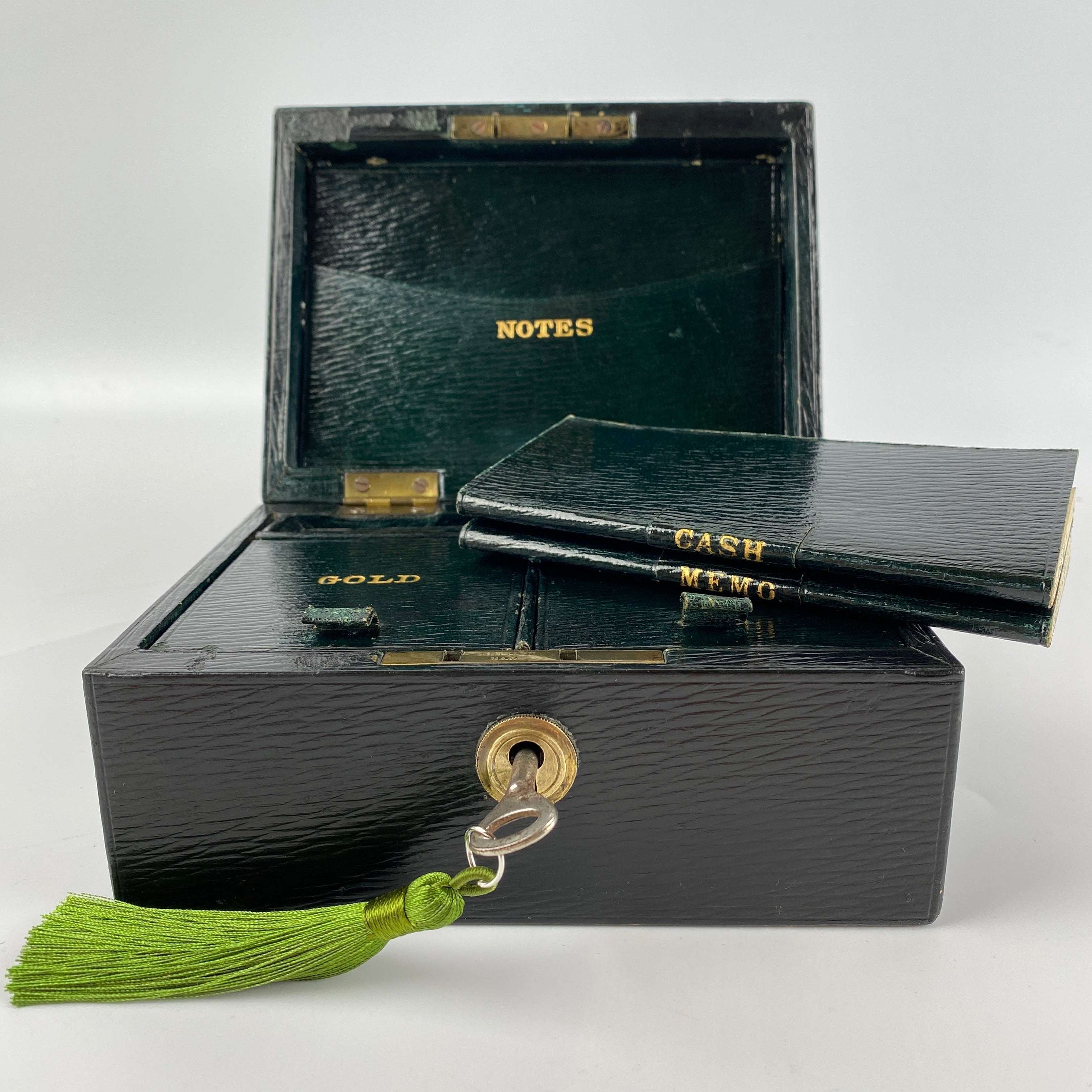 Victorian Gold and Silver Cash Bullion Box With Original Key Circa 188 ...