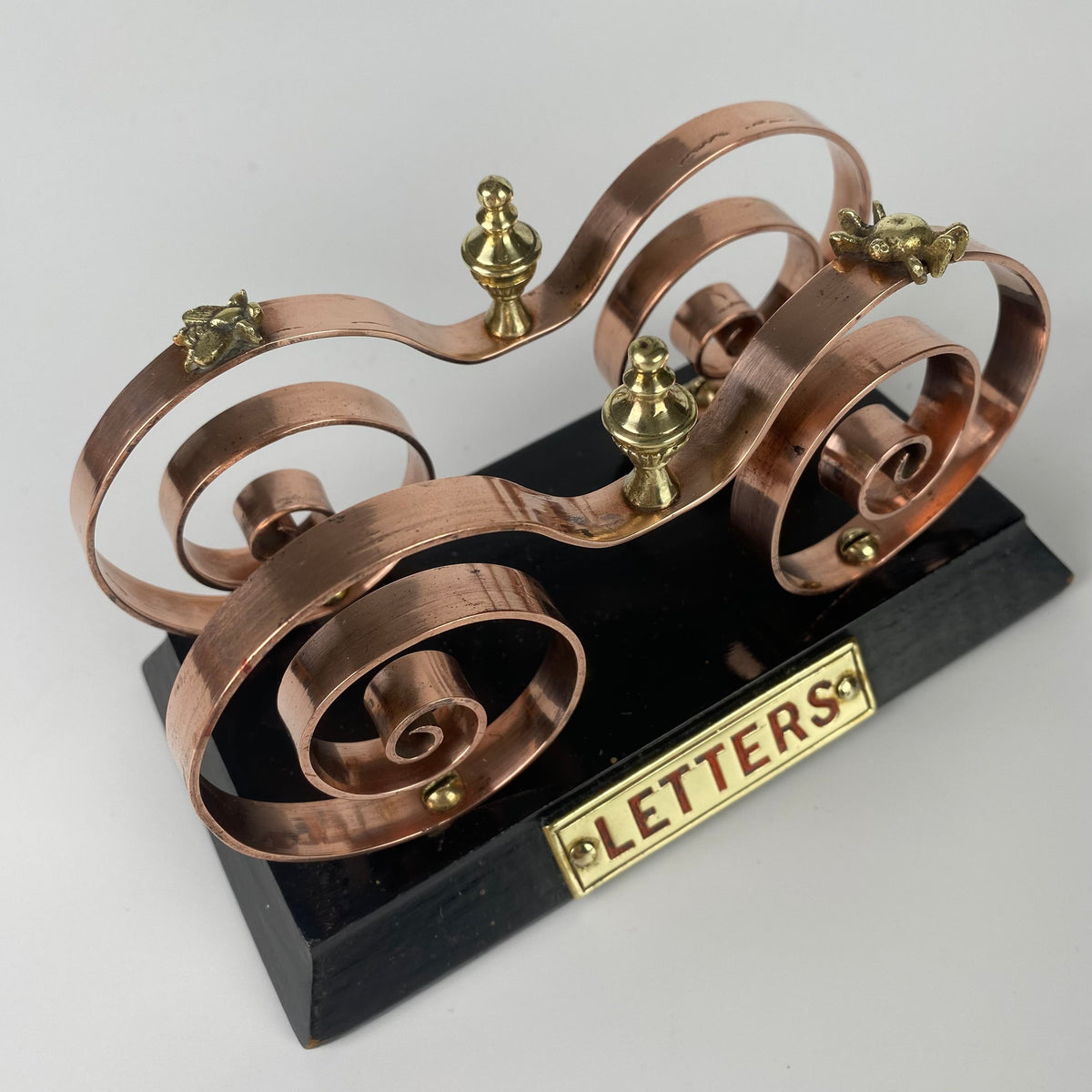 William Tonks & Co. Circa 1920s-30s Copper Scrolling Letter Rack ...